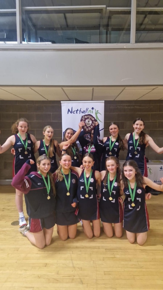 Aquinas Diocesan Grammar School - Year 11 Netball team win NI Shield